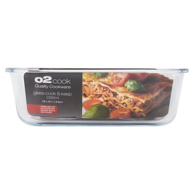 O2 Cook Glass Cook & Keep Rectangular Container 2260ml | Smart Price ...