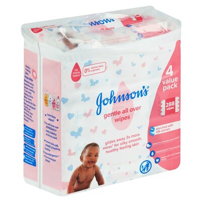 Johnson's Baby Wet Wipes Gentle All Over 288 Wipes | Smart Price ...