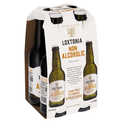 Loxtonia Cider Stone Fruit Non-alc 4 x 340ml | PnP