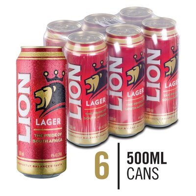 Lion Lager Can 6 x 500ml | PnP