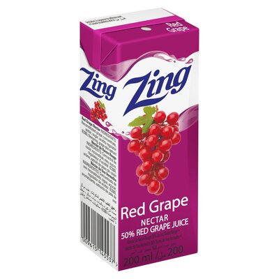 Zing Long Life Fruit Nectar Red Grape 200ml | PnP