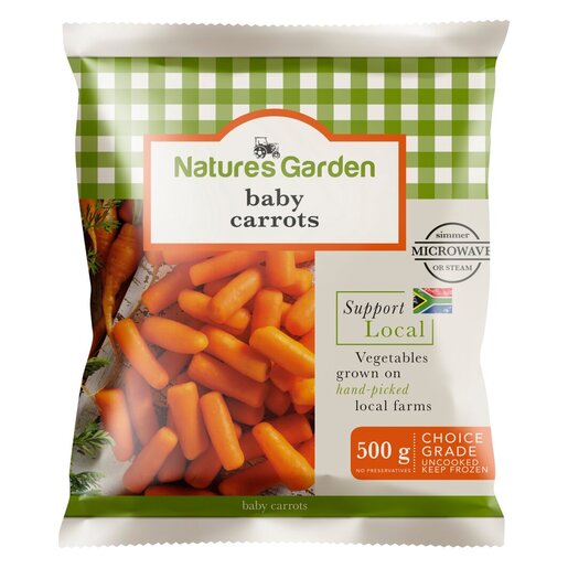 NATURES GARDEN FRZ VEG BABY CARROT 500GR | PnP
