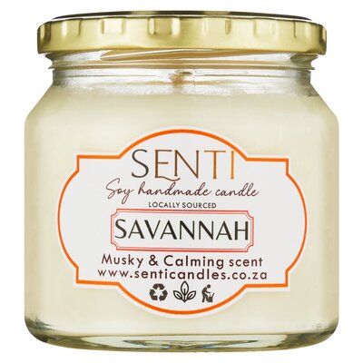 Senti Candles Savan Soy Wax Candle 400g | PnP
