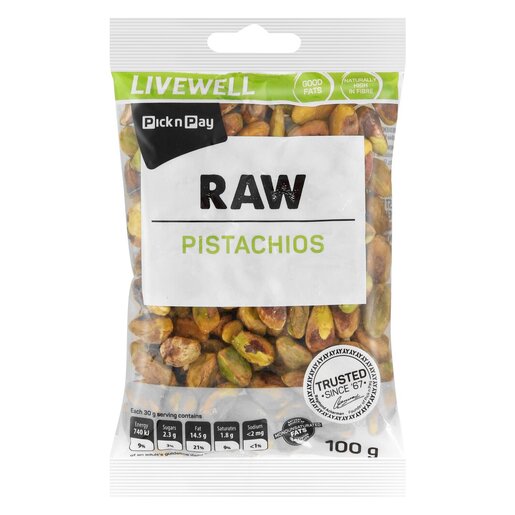 PnP Live Well Raw Pistachio Shell 100g | Smart Price Specials | PnP Home