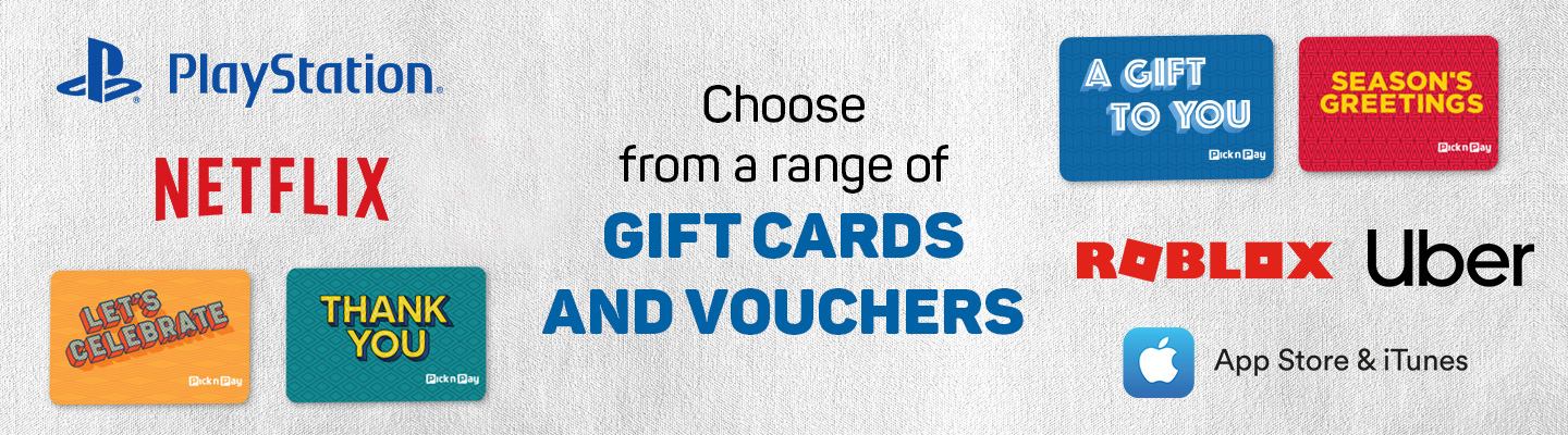 Branded Gift Cards and Pick n Pay Gift Cards | PnP