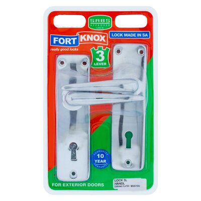 Fort Knox Chrome Plated Handles 3-lever | PnP