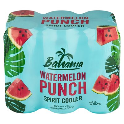 Bahama Watermelon Punch Spirit Cooler 6 x 440ml | Smart Price Specials ...