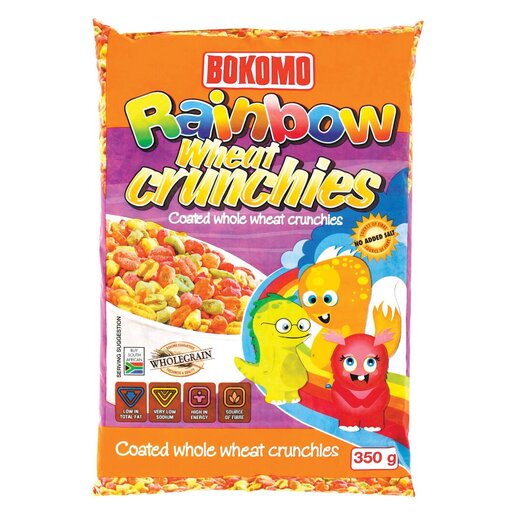 Bokomo Rainbow Crunchies Sugar Coated Wheat Puf 350g | Smart Price ...