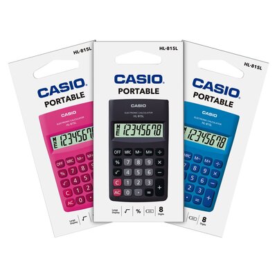 Casio 8 Digit Pink Practical Calculator HL-815L | Smart Price Specials ...