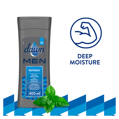 Dawn Men Refresh Cooling Body Lotion for All Skin Types 400ml | PnP