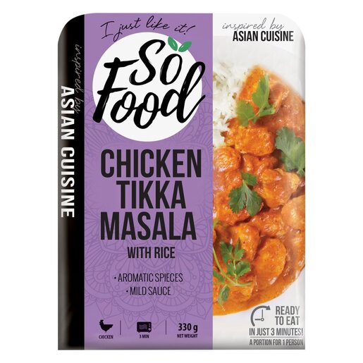 So Food Indian Chicken Tikka Masala With Rice 330g | PnP