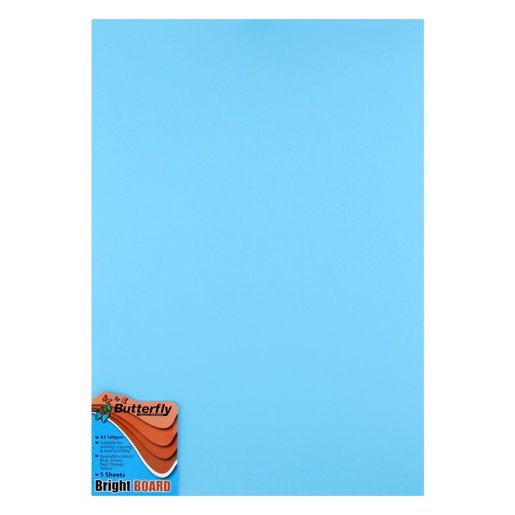 Butterfly A2 Bright Board Blue 5 Sheets | PnP