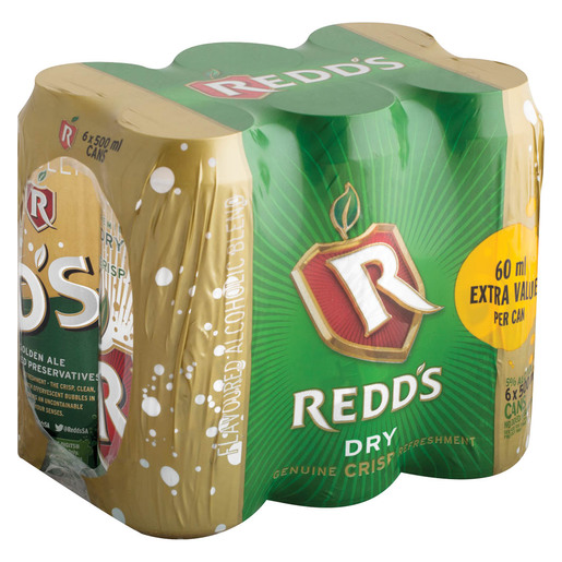 Redd's Dry Apple Ale Cans 6 x 500ml | PnP