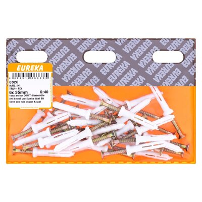 Eureka Nail-In Tru-fix 6 x 35mm 40 Pack | PnP