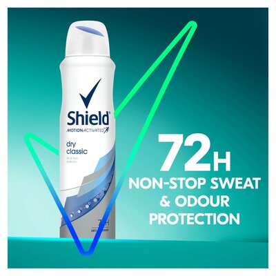 Shield Women Dry Classic Antiperspirant Deodorant Body Spray 150ml | PnP