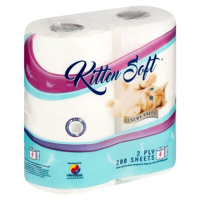 Kitten Soft 2Ply Lux Value Toilet Paper 4 Pack | PnP