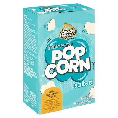 PnP Snacky Fingers Salted Microwave Popcorn 3 x 100g | PnP