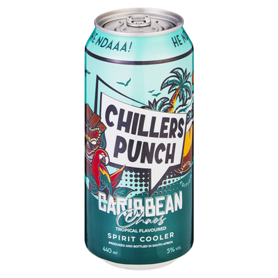Chillers Punch Caribbean Chaos Tropical Flavoured Spirit Cooler 440ml | PnP