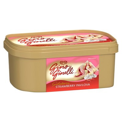 Gino Ginelli Strawberry Pavlova Flavoured Ice Cream with Strawberry ...