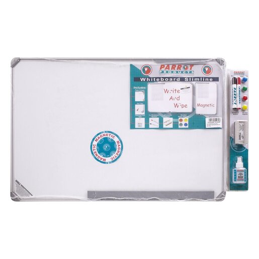 Parrot Slimline Magnetic Whiteboard 900 x 600 mm | Smart Price Specials ...