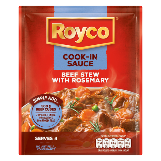 Royco Cook In Sauce Dry Beef Stew with Rosemary 48g | Smart Price ...