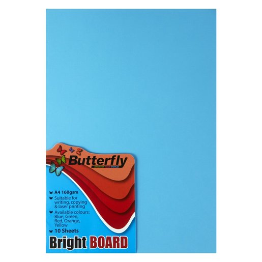 Butterfly A4 Bright Board Blue 10 Sheets | PnP