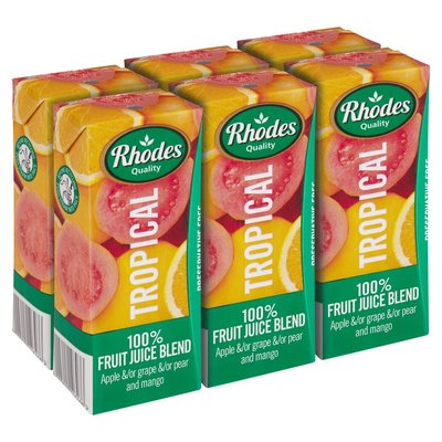 Rhodes 100% Fruit Juice Blend Tropical 200ml x 6 | PnP