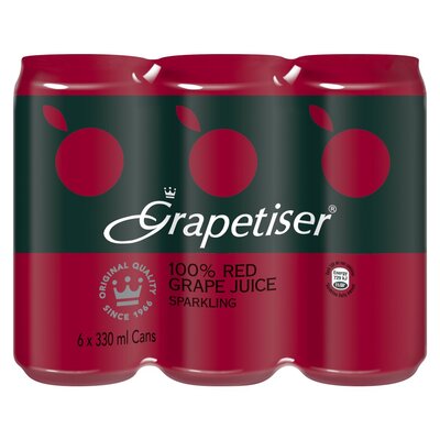 Grapetiser 100% Sparkling Red Grape Juice 6 x 330ml | Smart Price ...