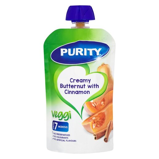 Purity Pouch Creamy Butternut with Cinnamon 110ml from 6 Months | PnP