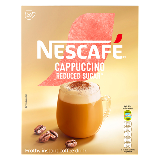 Nescafe Gold Reduced Sugar Cappuccino Sachets 20 x 12.5g | PnP
