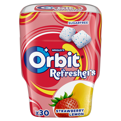Orbit Refreshers Strawberry Lemon Sugar Free Chewing Gum 30 Pack | PnP