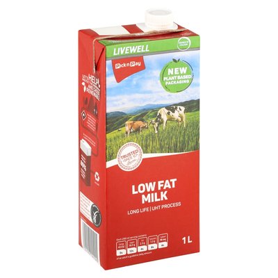 PnP Live Well Low Fat Long Life Milk 1L | PnP
