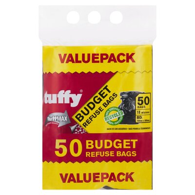 Tuffy Budget Black Refuse Bag 50 Pack | PnP