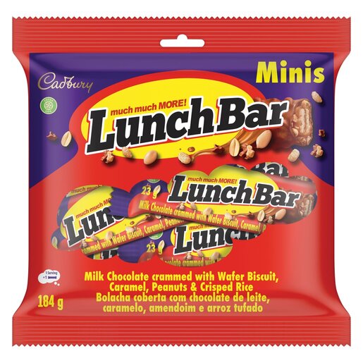 Cadbury Lunch Bar Minis chocolates 184g | PnP