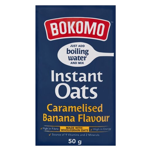 Bokomo Caramelised Banana Flavoured Instant Oats 50g | Smart Price ...