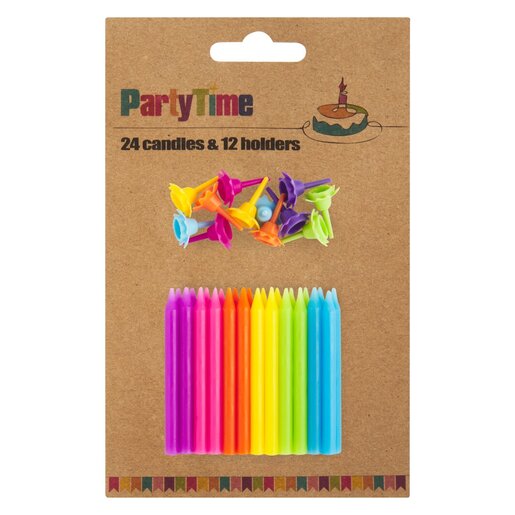 Party Time 24 Candles & 12 Holders | Smart Price Specials | PnP Home