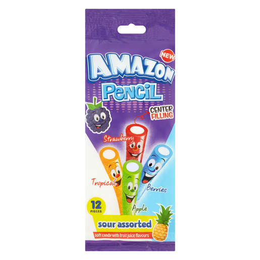 Amazon Sour Assorted Pencil Candy 80g | PnP