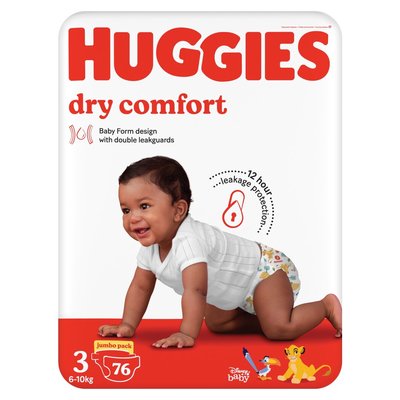 Huggies Dry Comfort Size 3 Jumbo Pack 76 Nappies | Smart Price Specials ...