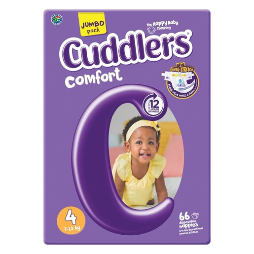 Cuddlers Comfort Diapers Size 4 8-14kg 66 Pack | PnP