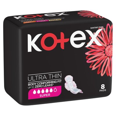 Kotex Super Ultra Thin Pads With Wings 8 Pack | PnP