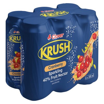 Krush Sparkling Cranberry Juice 6 x300ml | PnP