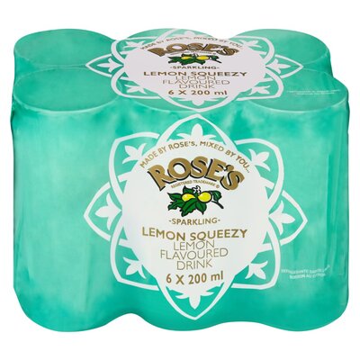 Rose's Carbonated Soft Drinks Lemon Squeezy 200ml x 6 | Smart Price ...