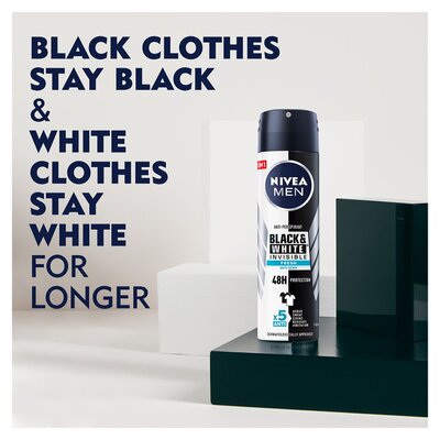 Nivea Men Invisible Black & White Fresh Deodorant Body Spray 150ml | PnP