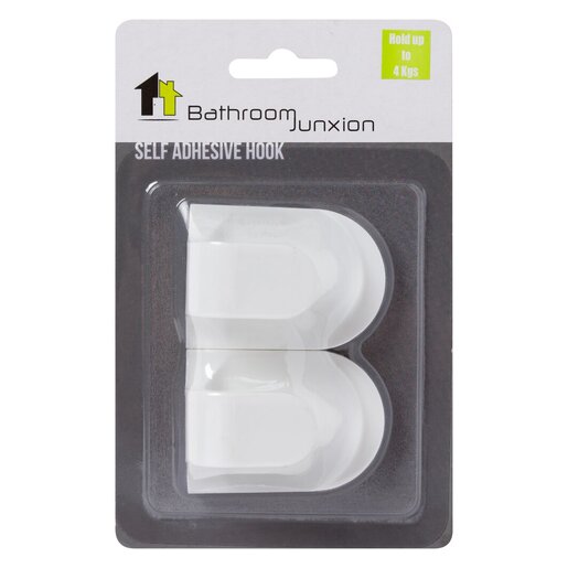 Bathroom Junxion Dome Small Self Adhesive Hook 2 Pack | PnP
