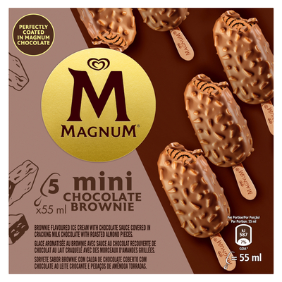 Magnum Mini Choc Brownie Ice Cream 55ml x 5 Pack | PnP