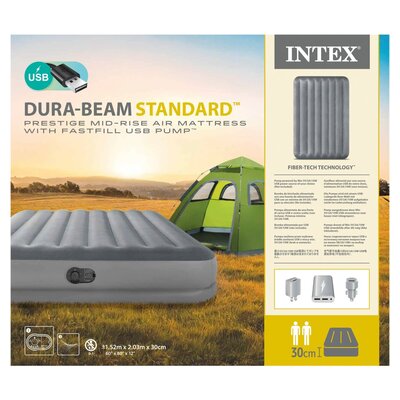 Intex Qun Dura-Beam Prestige Airbed Usb Pump | PnP