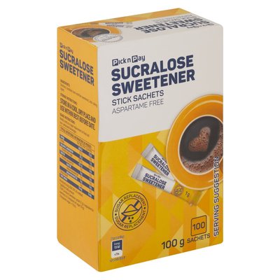 PnP Sucralose Sweetener Stick 100 Pack | Smart Price Specials | PnP Home