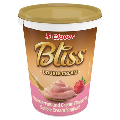 Clover Bliss Strawberry & Cream Double Cream Yoghurt 500g | PnP