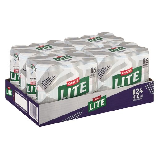 Castle Lite Premium Lager Beer 24 x 410ml | PnP