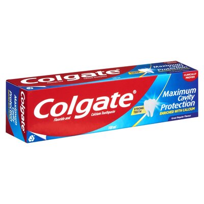 Colgate Maximum Cavity Protection Flouride & Calcium Toothpaste 100ml ...
